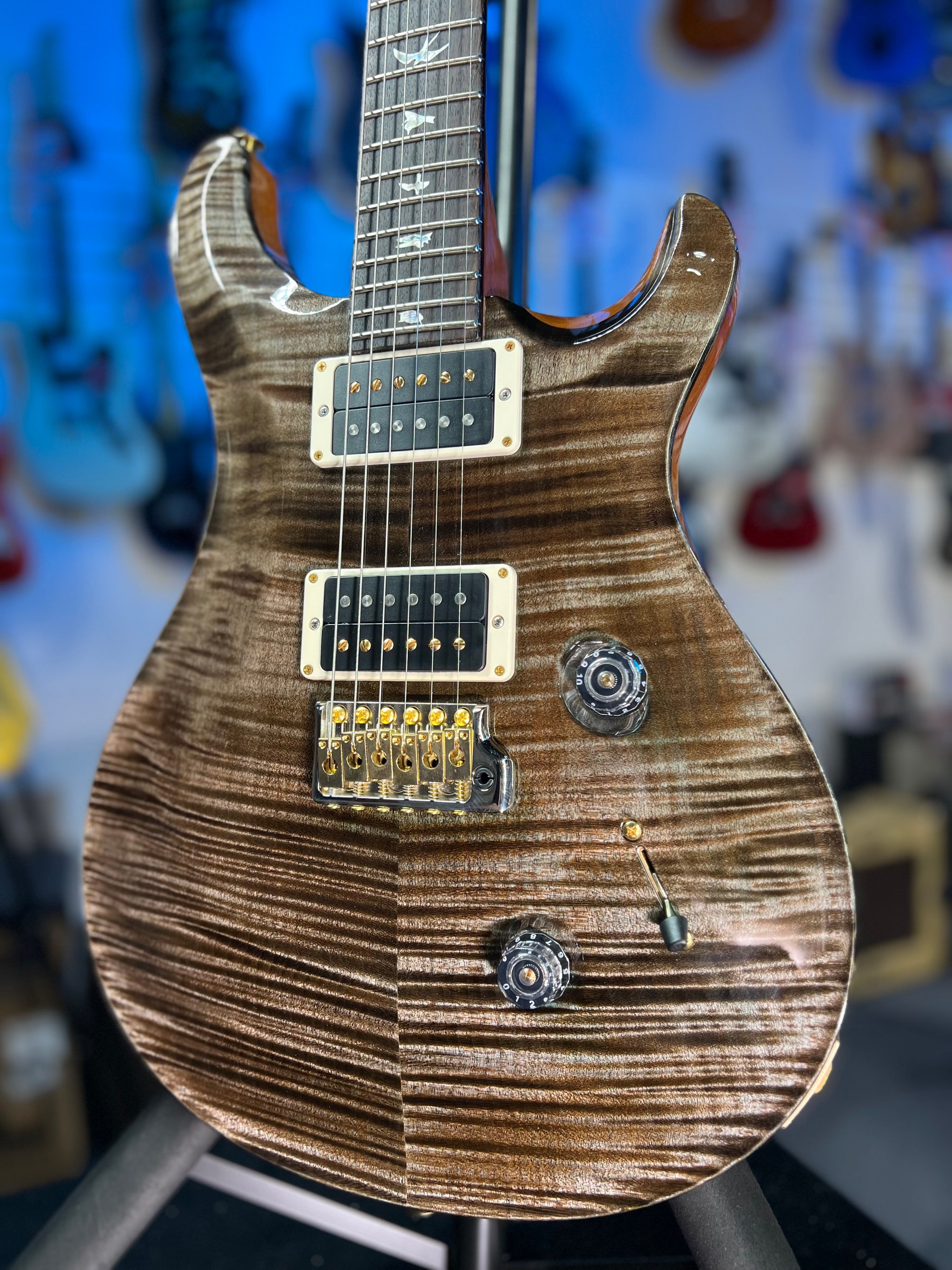 PRS Custom 24 10-Top Faded Trampas Green Wrap | C&M Music Center
